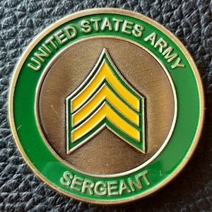 Challenge Coin: U.S. Army Sergeant E5 SGT Rank (ENGRAVING AVAILABLE) - Etsy