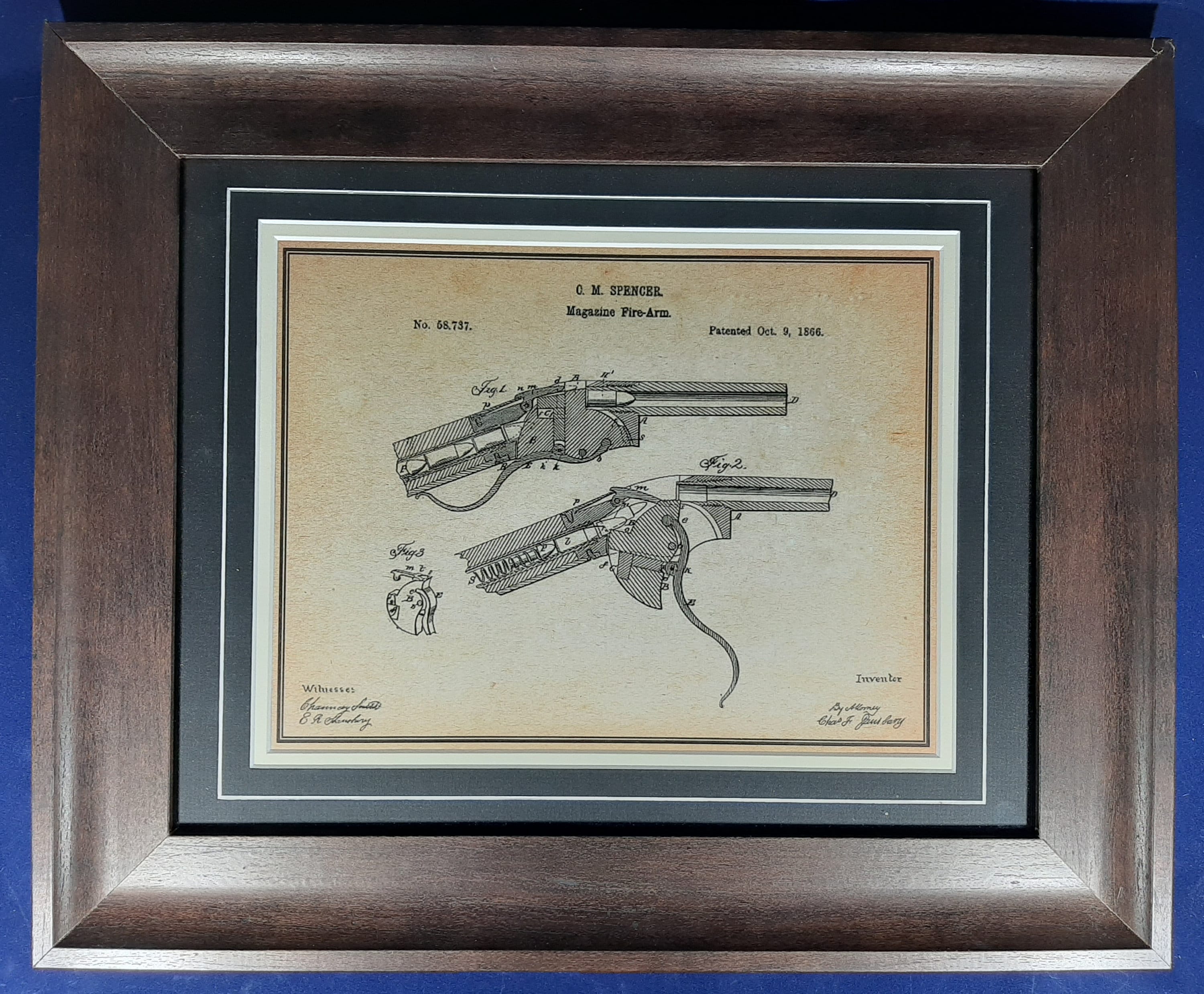 Vintage Firearms Patent Reproduction: Spencer Carbine 1866 | Etsy