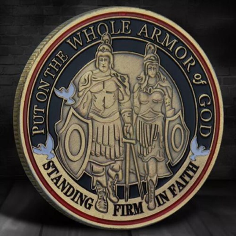 Challenge Coin: Religious #5 Armor of God Standing Firm in Faith - Etsy
