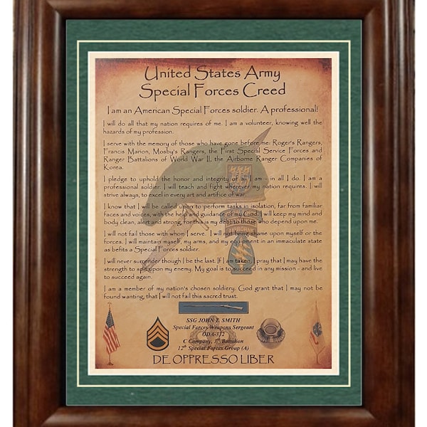 Army Rangers Creed - Etsy