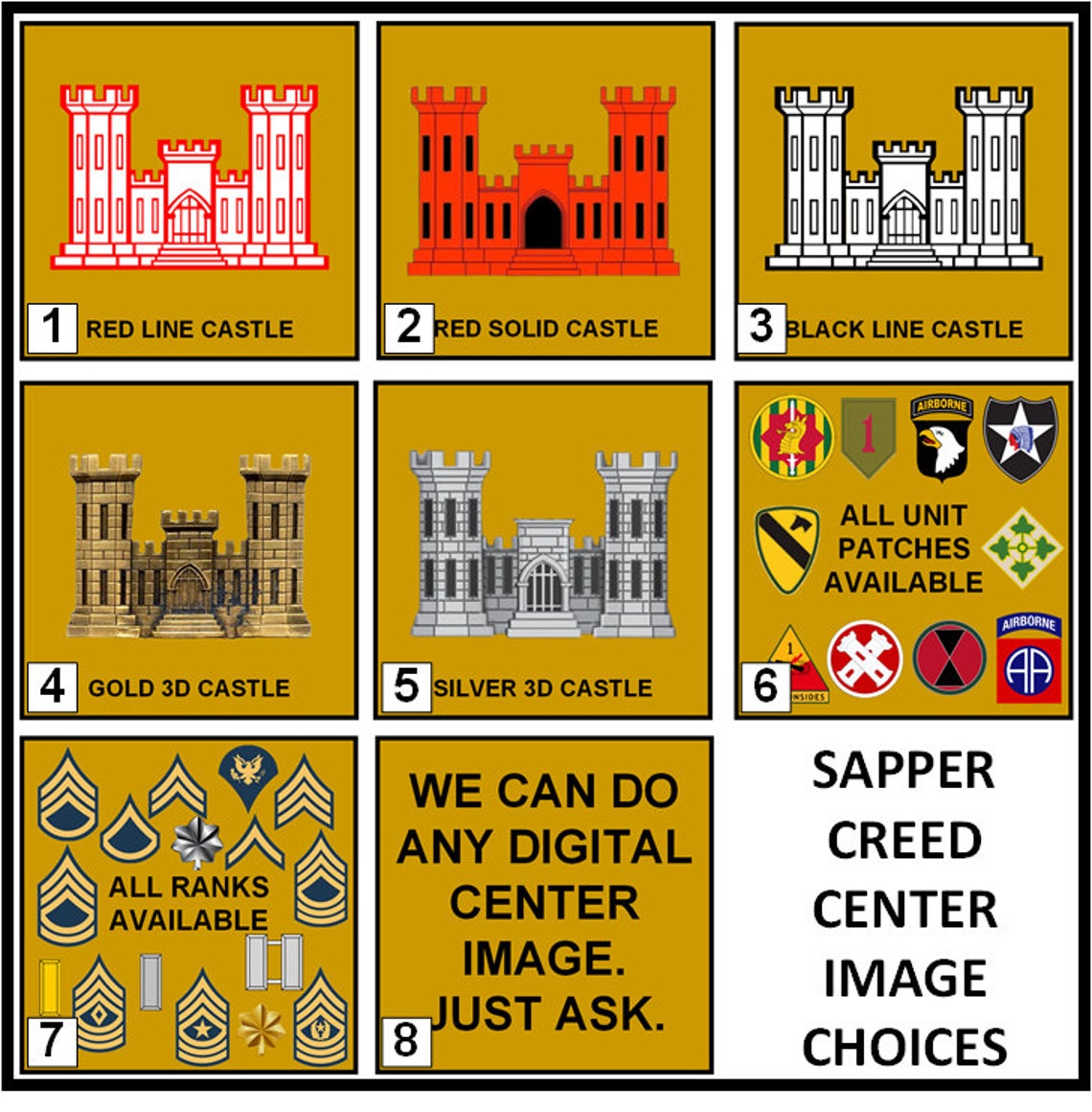 BETTER U.S. Army Sapper Creed Aged Parchment PERSONALIZED | Etsy