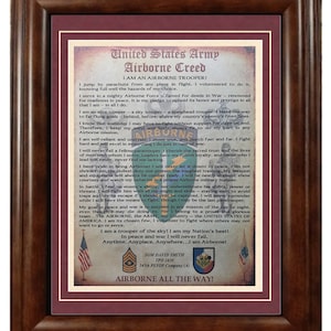 BEST U.S. Army Airborne Creed: All Units Available 82nd 509th 173rd ...