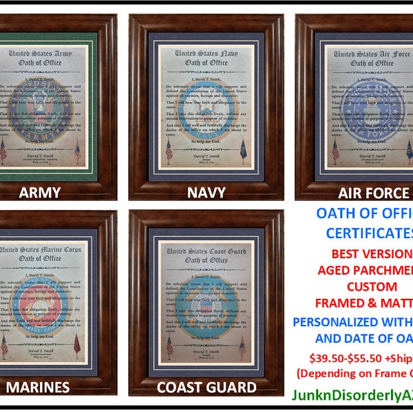 Oath of Office Frame - Etsy