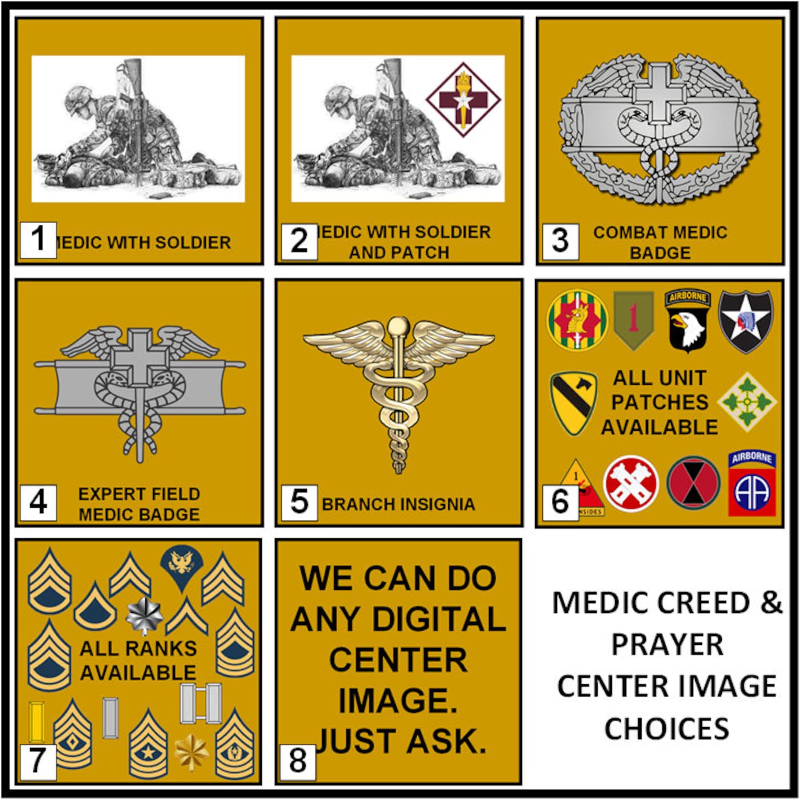 BETTER U.S. Army Combat Medic's Creed Aged Parchment - Etsy