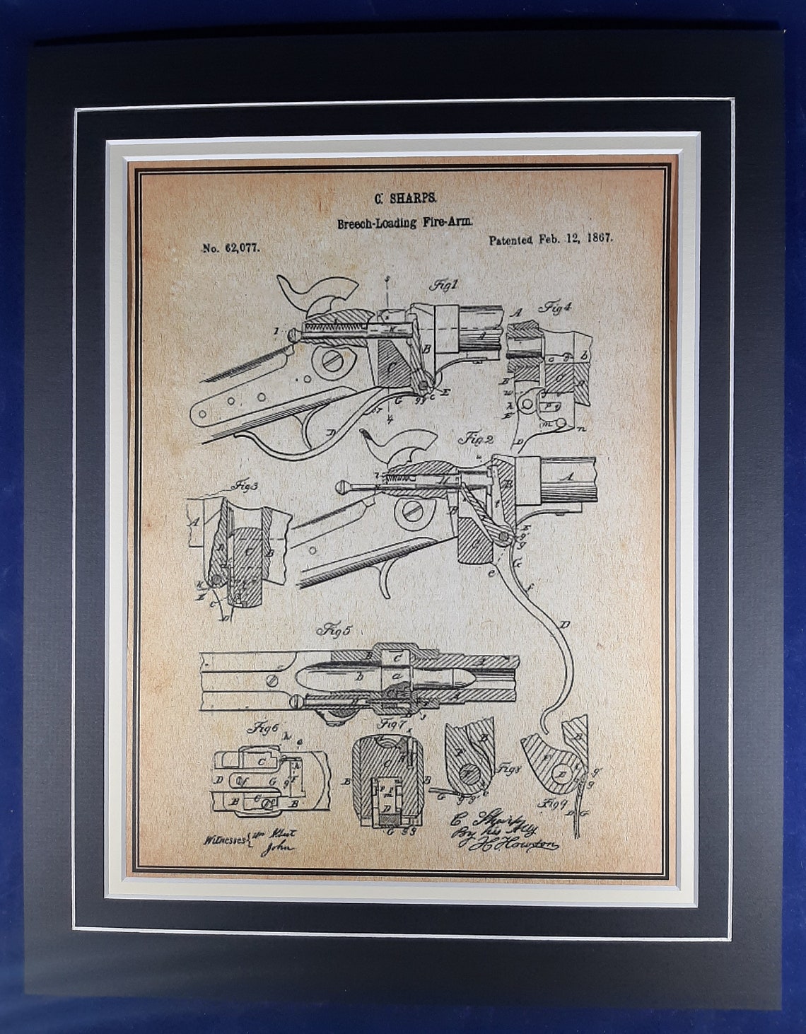 Vintage Firearms Patent Reproduction: Sharps Rifle 1867 Custom | Etsy