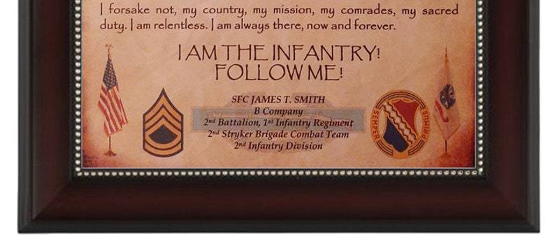 BETTER U.S. Army Infantryman's Creed Aged Parchment - Etsy