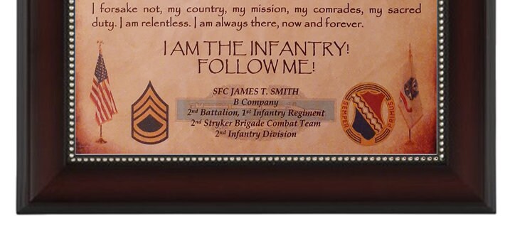 BETTER U.S. Army Infantryman's Creed Aged Parchment - Etsy