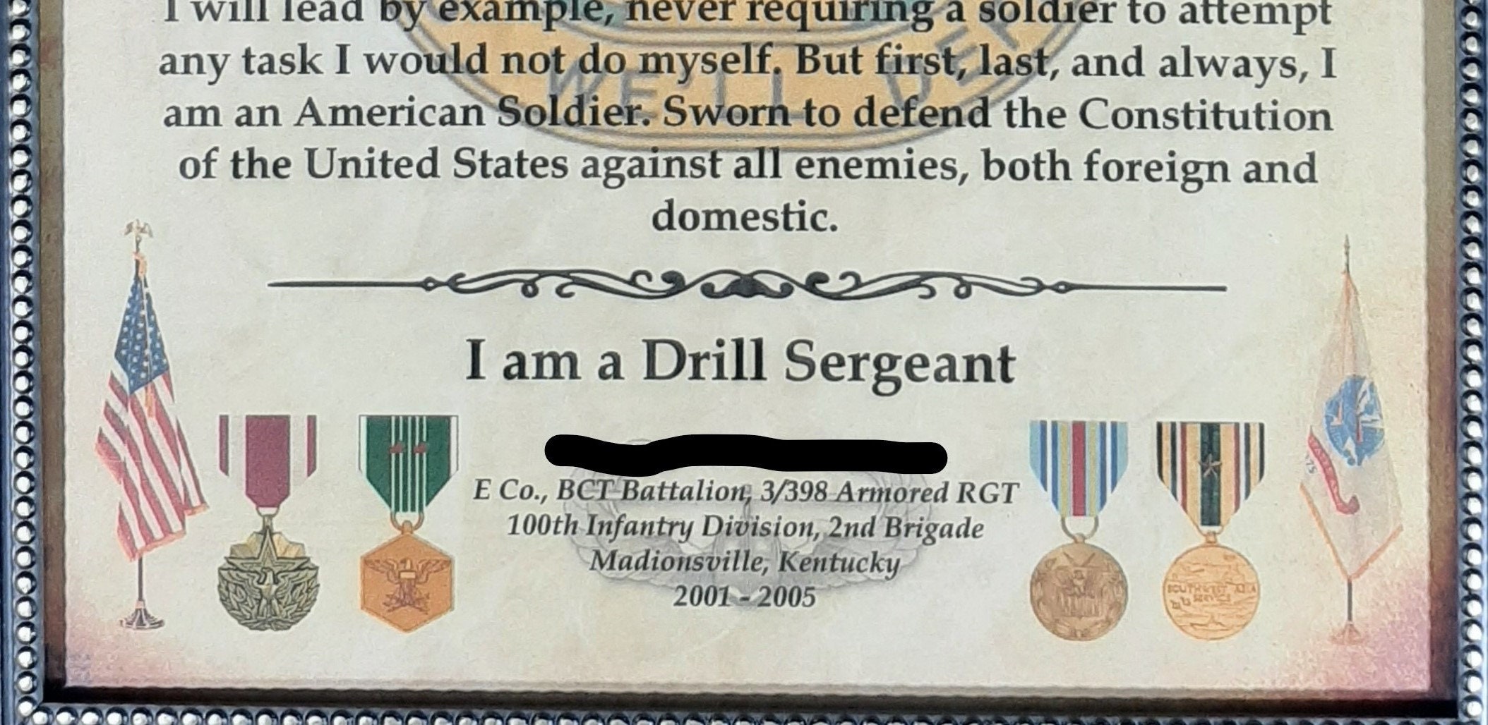 BEST U.S. Army Drill Sergeant's Creed Aged Parchment - Etsy