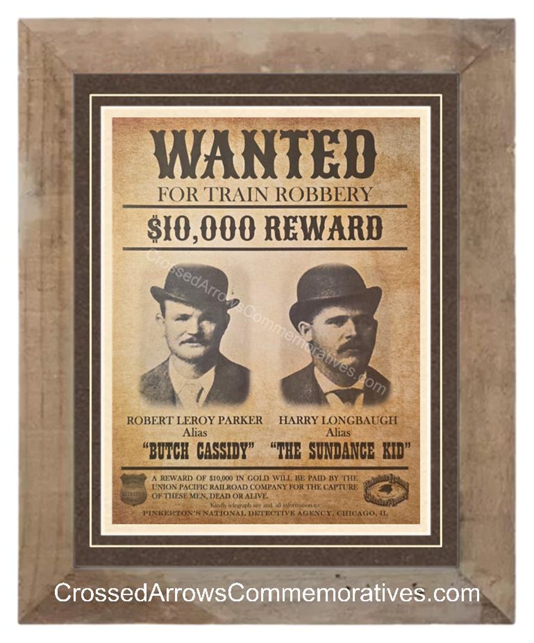 Old West Wanted Poster: Butch Cassidy & the Sundance Kid Wild Bunch ...