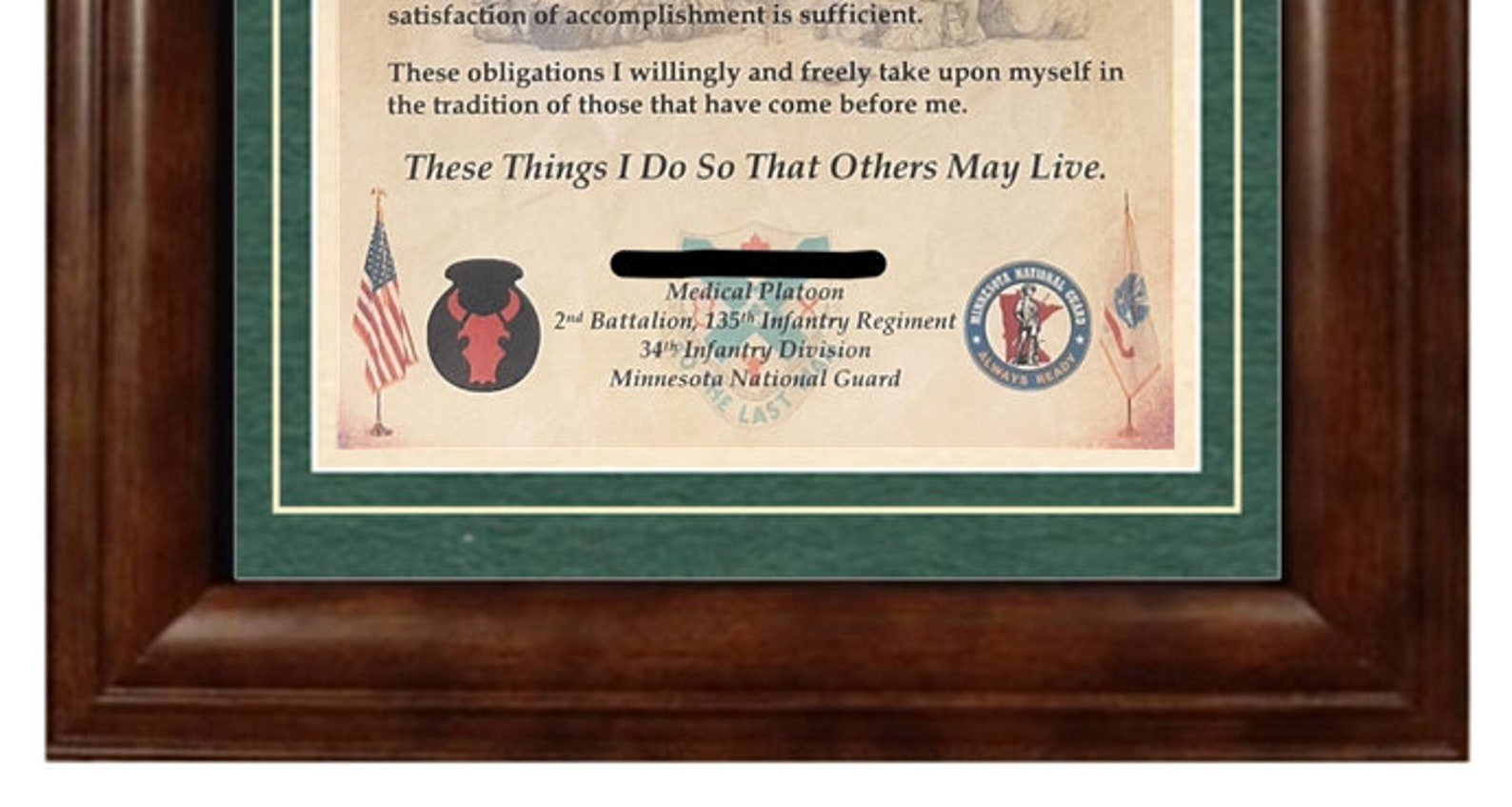 BEST U.S. Army Combat Medic's Creed Aged Parchment Matted - Etsy Australia