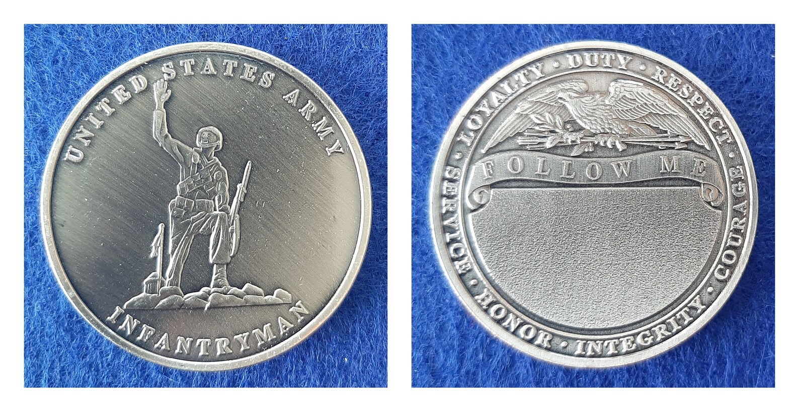 Challenge Coin: US Army Infantry Iron Mike ENGRAVABLE | Etsy