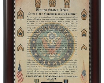 BETTER U.S. Army Sapper Creed Aged Parchment PERSONALIZED | Etsy