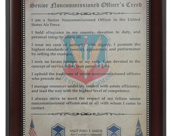 Air Force Nco Creed | Etsy