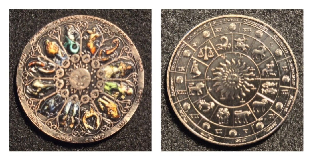 Challenge Coin: Astrology 12 Signs of the Zodiac - Etsy
