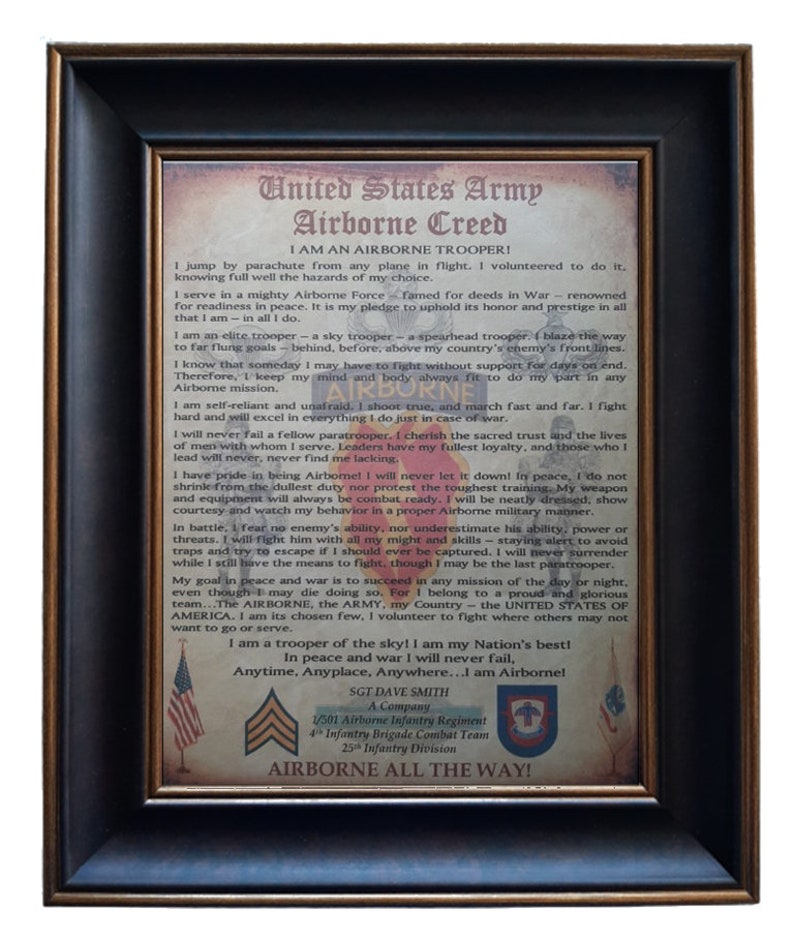 BETTER U.S. Army Paratrooper Airborne Creed & "cheap Thrills": 4th ...