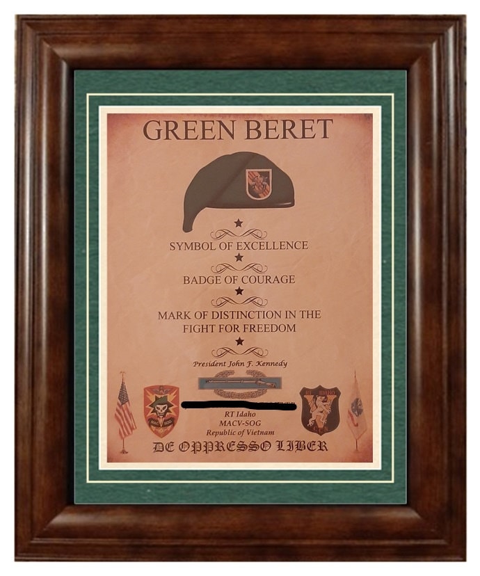 BEST U.S. Army Special Forces JFK Green Beret Quote Aged Parchment ...
