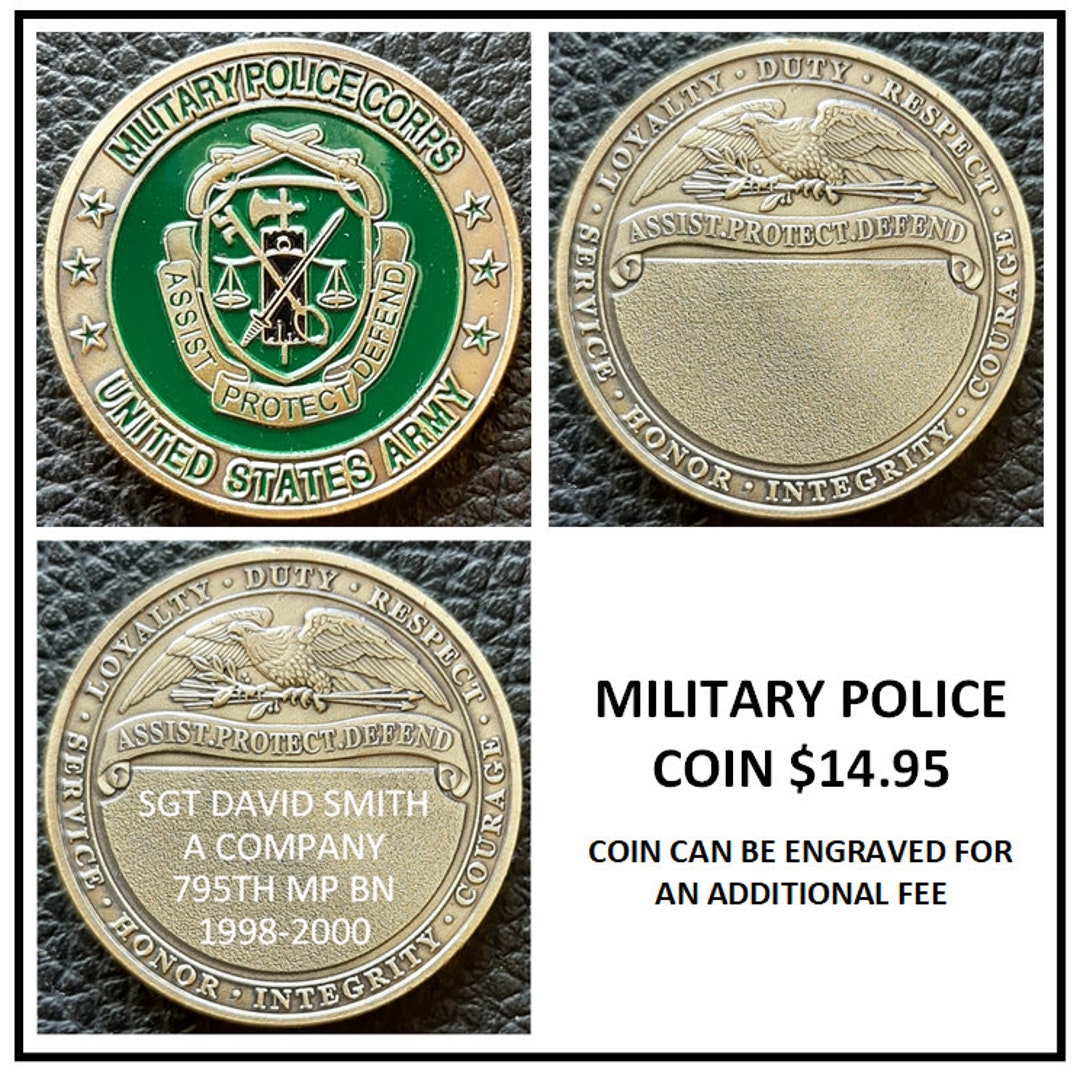Challenge Coin: U.S. Army MP Military Police (engraving Available) - Etsy