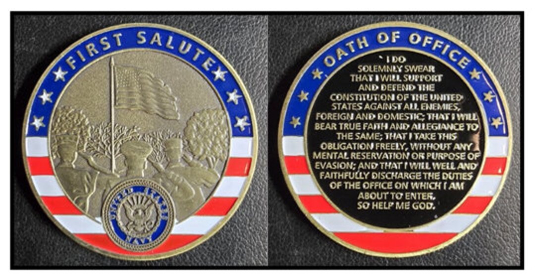 Challenge Coin: US Navy Officer First Salute ALL Branches Available - Etsy