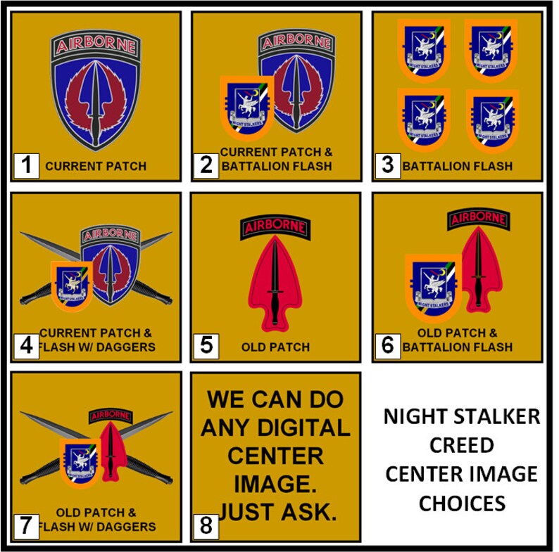 BEST U.S. Army 160th SOAR Night Stalker's Creed Aged - Etsy
