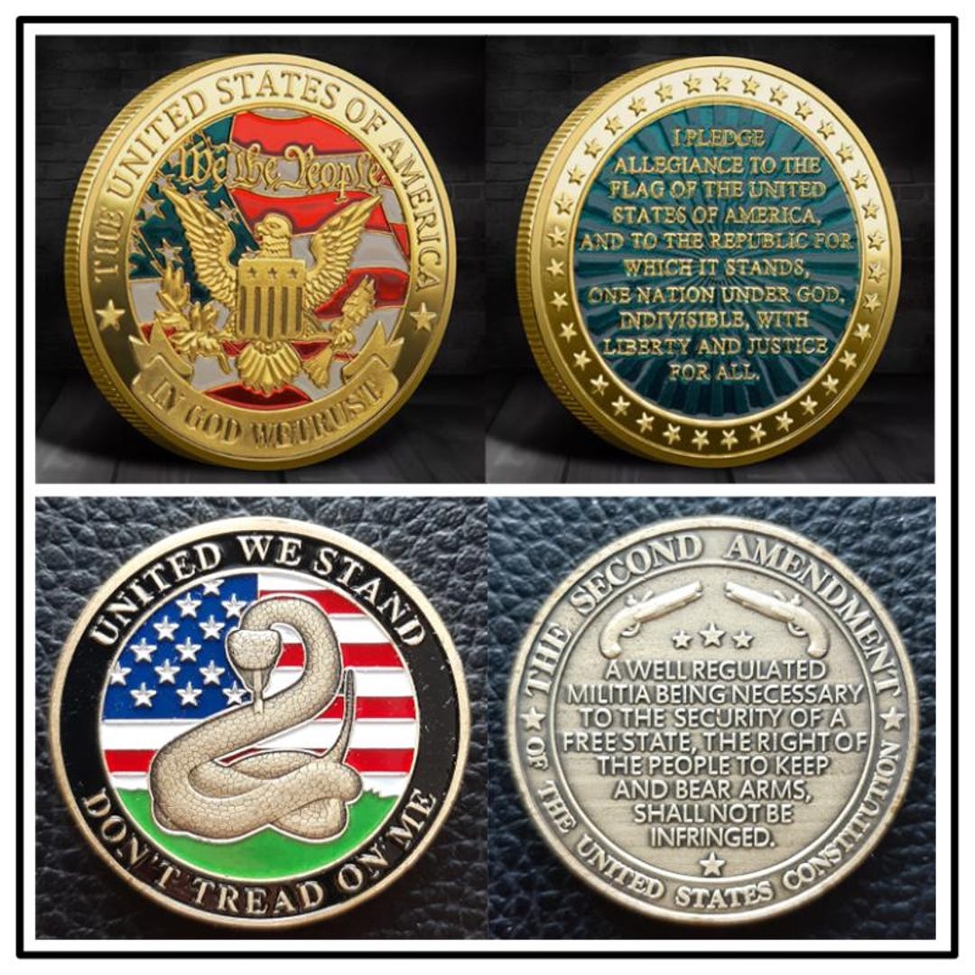 Challenge Coin: Patriot Pledge of Allegiance AND 2A 2nd Second ...