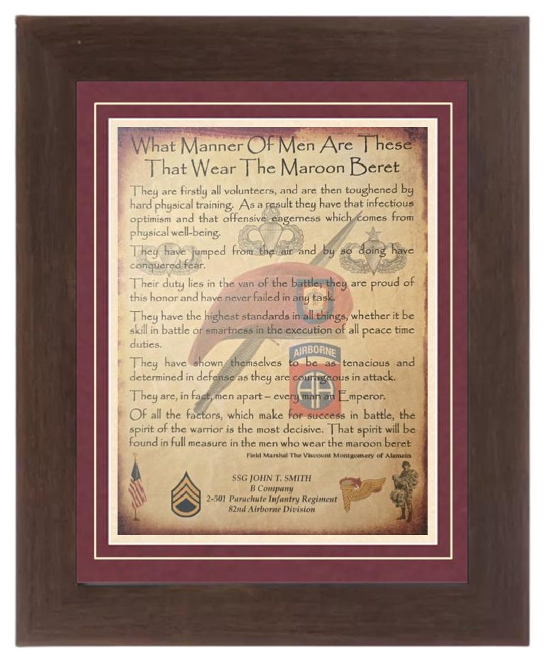 BEST U.S. Army Airborne What Manner of Men Maroon Beret All Units ...