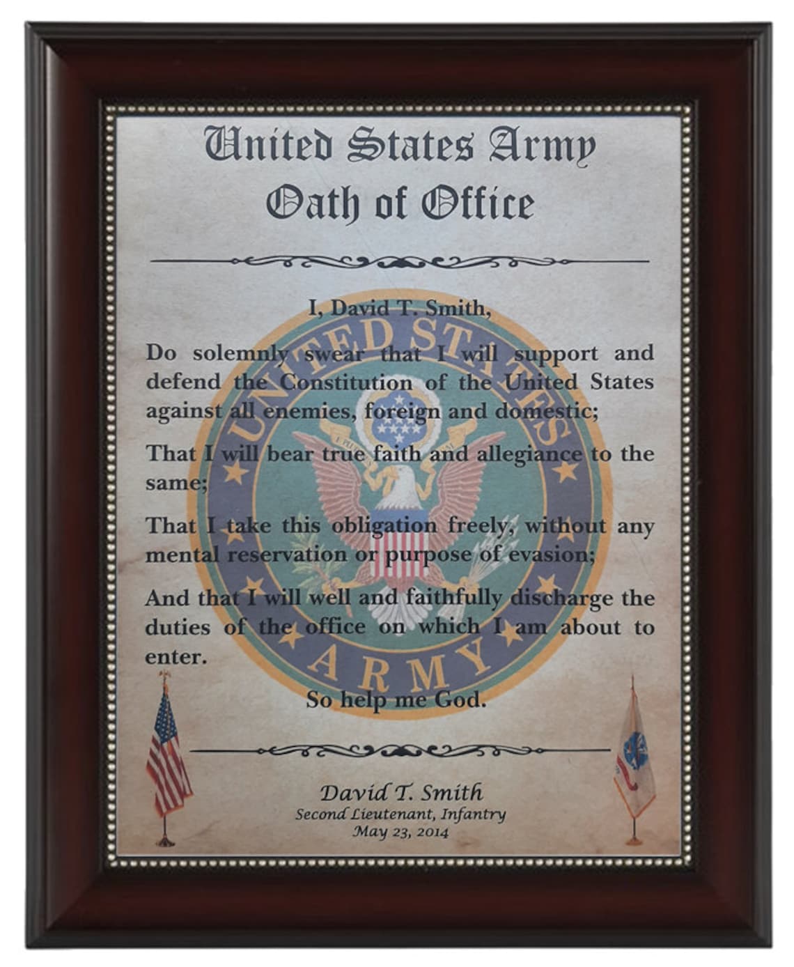 BETTER U.S. Military OFFICER Oath of Office All Branches Army - Etsy