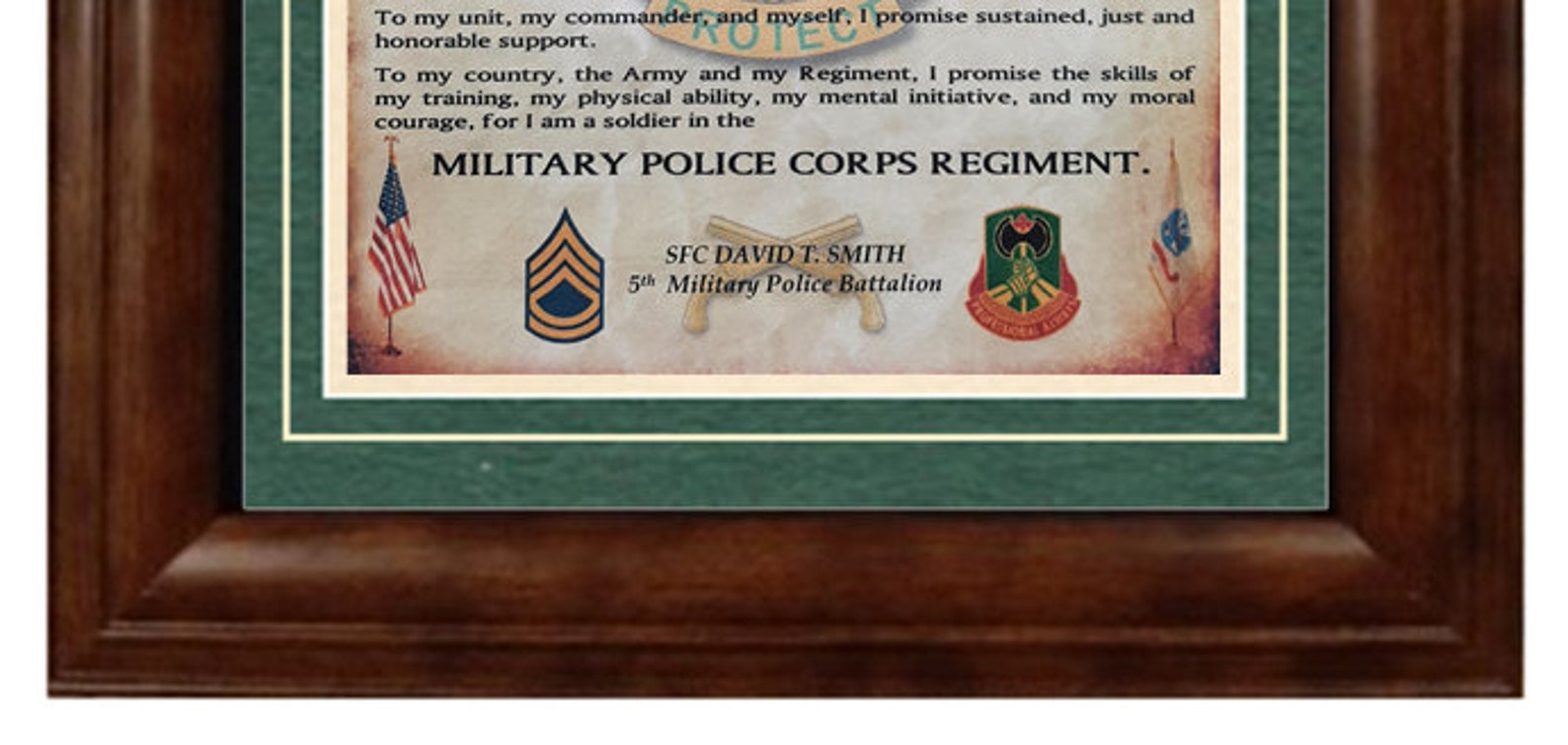 BEST U.S. Army MP Military Police Creed Aged Parchment Matted - Etsy ...