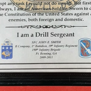 NICE or BETTER Army Drill Sergeant Creed PERSONALIZED | Etsy