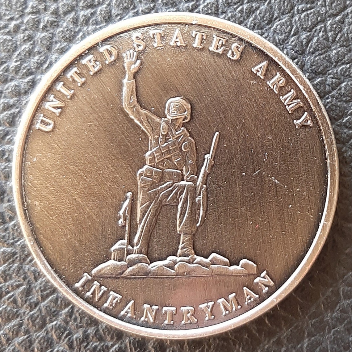 Challenge Coin: U.S. Army Infantry Iron Mike engraving - Etsy