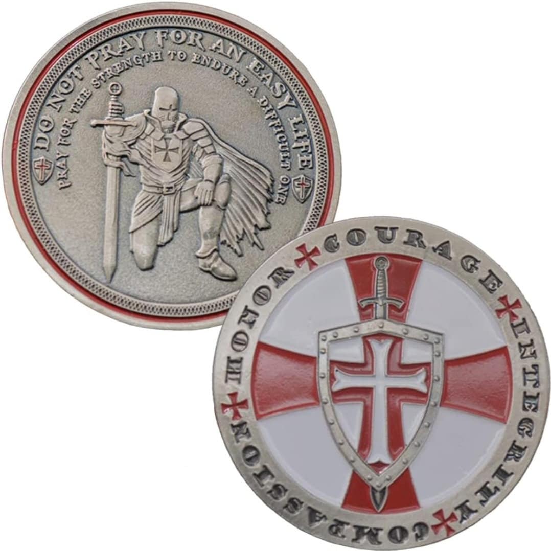 Challenge Coin: Knight's Templar easy Life - Etsy