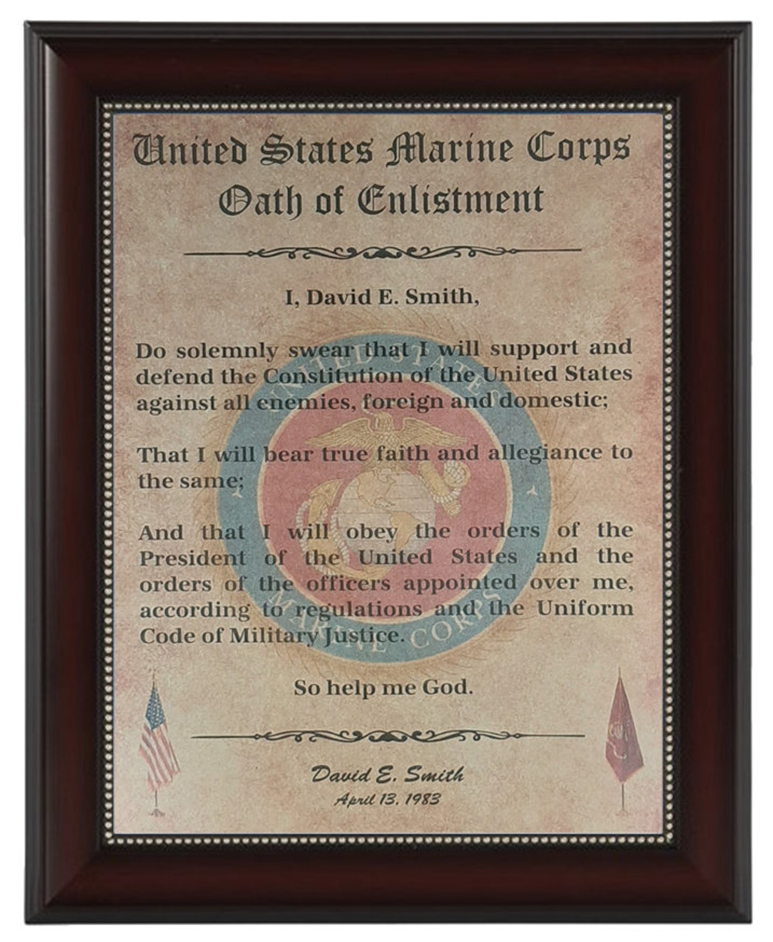 BETTER U.S. Military Oath of Enlistment Army Navy Marines Air Force ...