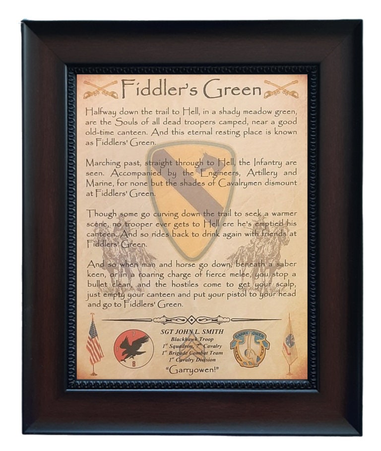 BETTER U.S. Army Cavalry Fiddler's Green Aged Parchment - Etsy UK