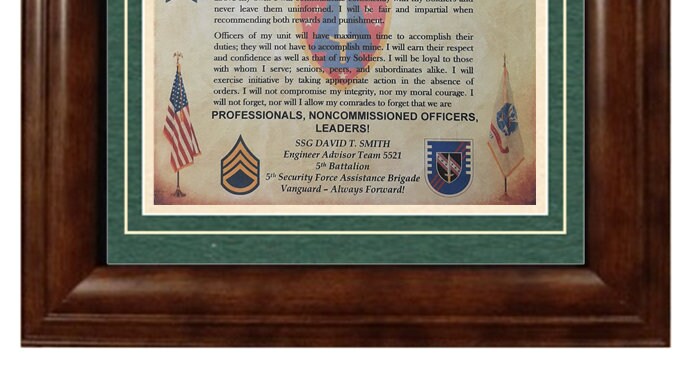 BEST U.S. Army NCO Creed of the Noncommissioned Officer Aged | Etsy