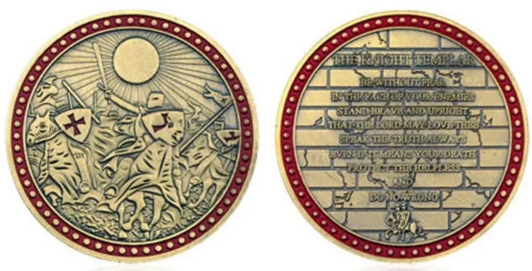 Challenge Coin: Knight's Templar Code "be Without Fear" - Etsy