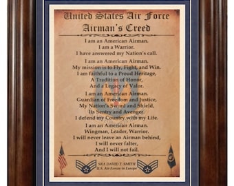 Air Force Creed - Etsy