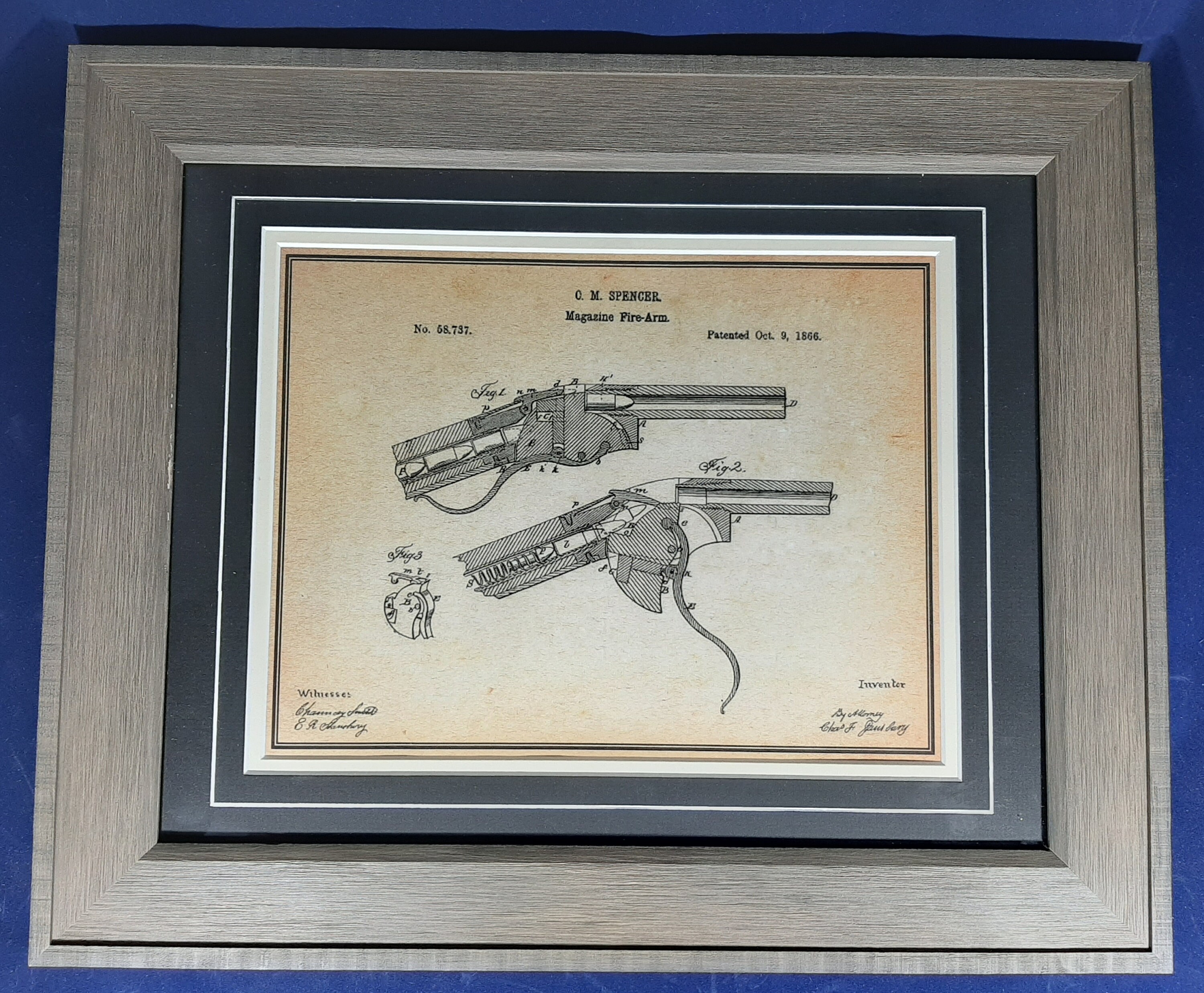 Vintage Firearms Patent Reproduction: Spencer Carbine 1866 | Etsy