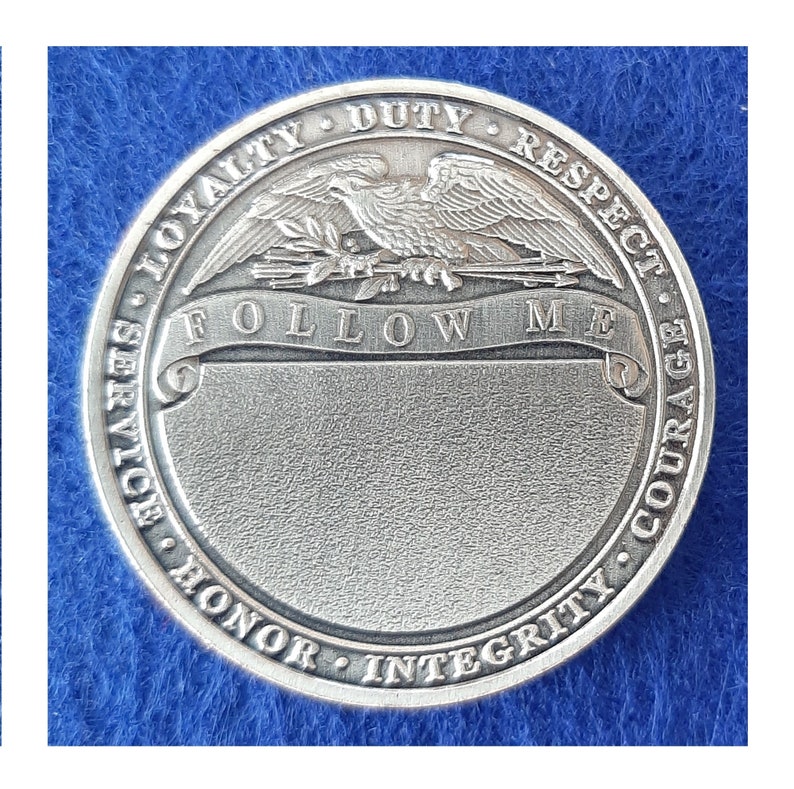 Challenge Coin: US Army Infantry Iron Mike ENGRAVABLE | Etsy