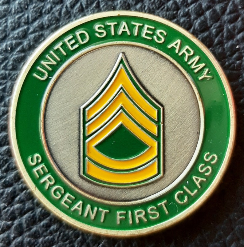 Challenge Coin: U.S. Army Sergeant First Class E7 SFC Rank (ENGRAVING ...