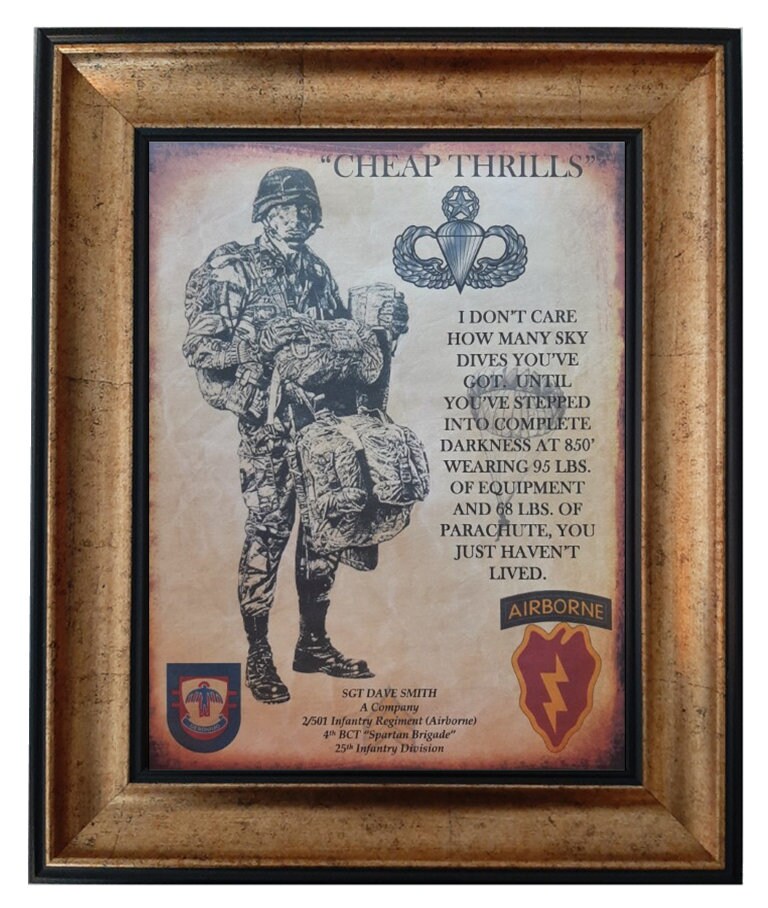BETTER U.S. Army Paratrooper Airborne Creed & "cheap Thrills": 4th ...