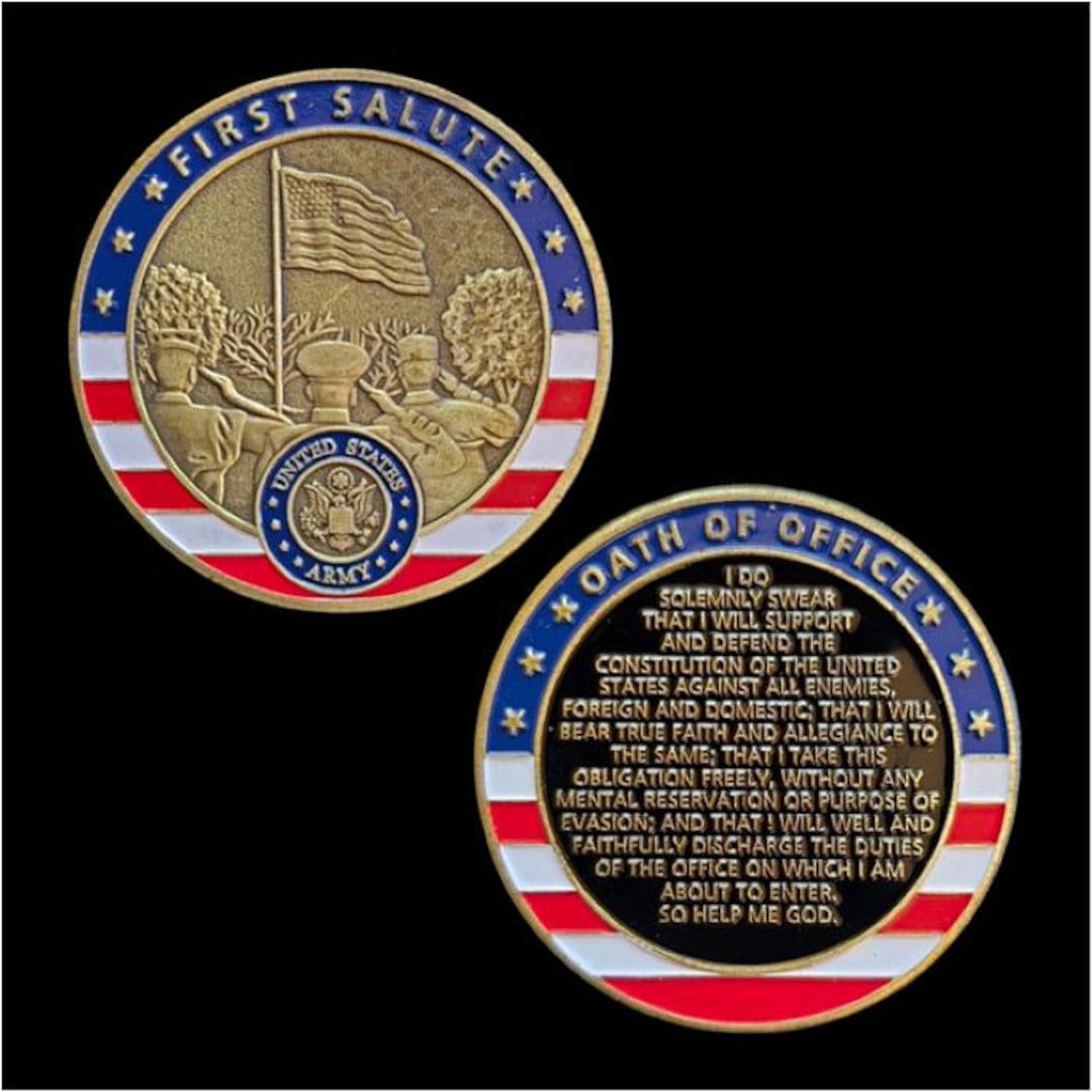 Challenge Coin: US Army Officer First Salute (ALL Branches Available ...
