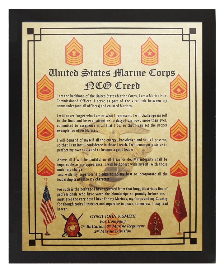 NICE or BETTER U.S. Marine Corps NCO Noncommissioned - Etsy