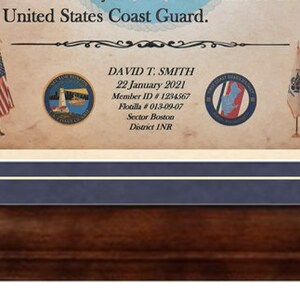 BEST U.S. Coast Guard Auxiliary Oath of Membership or Office Aged ...