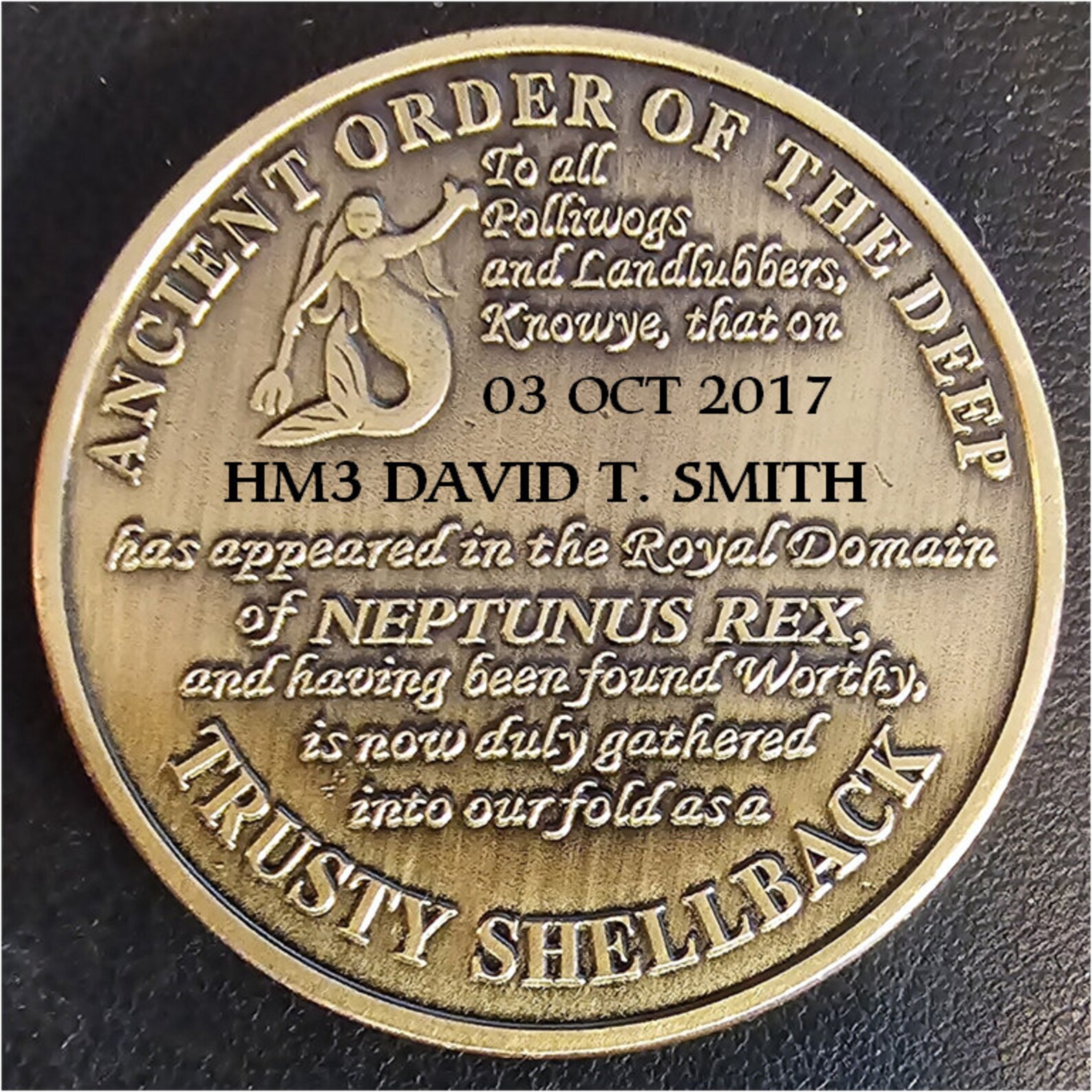Challenge Coin: Navy Shellback Choice of 2 Versions (engravable) - Etsy