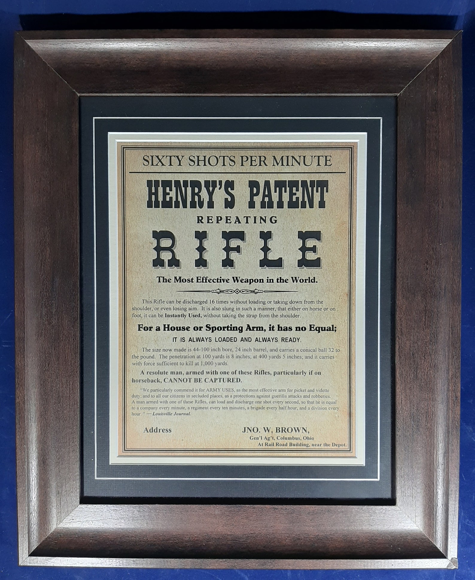 Vintage Firearms Ad Reproduction: Henry Repeating Rifle Custom | Etsy