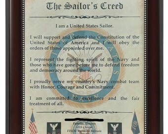 Navy Sailor Creed - Etsy