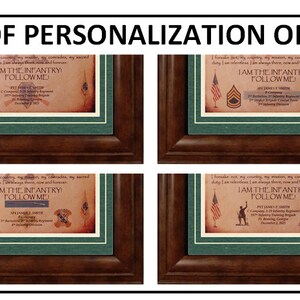 BEST U.S. Army Infantryman's Creed Aged Parchment Framed Matted ...