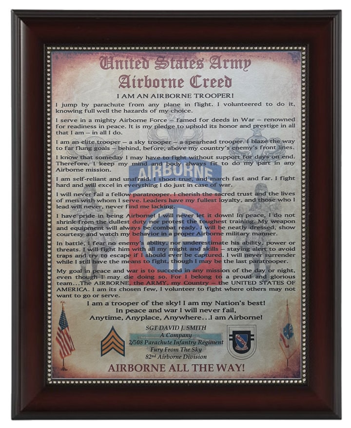 BETTER U.S. Army Paratrooper Airborne Creed & cheap - Etsy