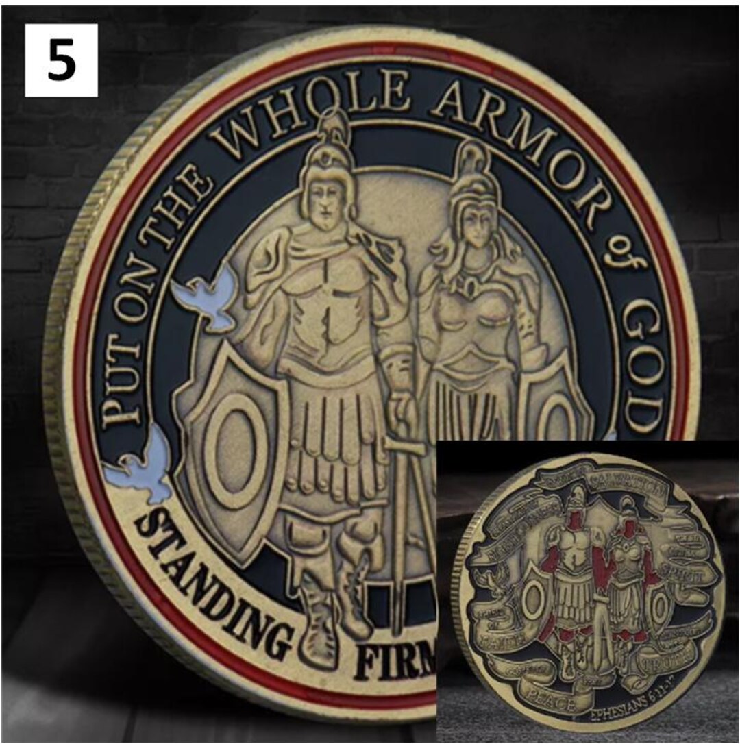 Challenge Coin: Religious #5 Armor of God Standing Firm in Faith - Etsy