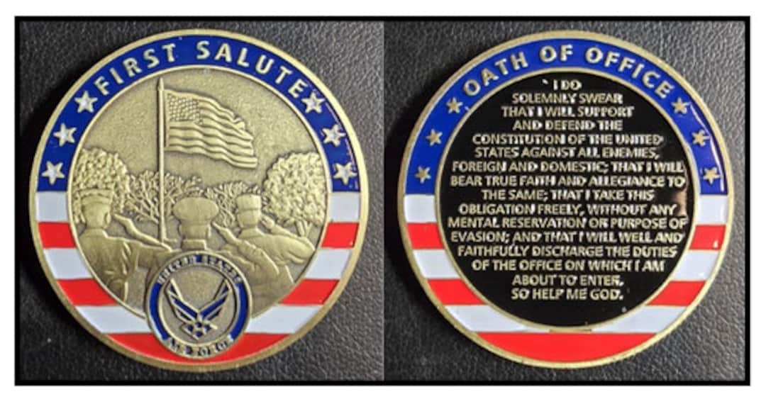 Challenge Coin: US Air Force Officer First Salute ALL Branches ...