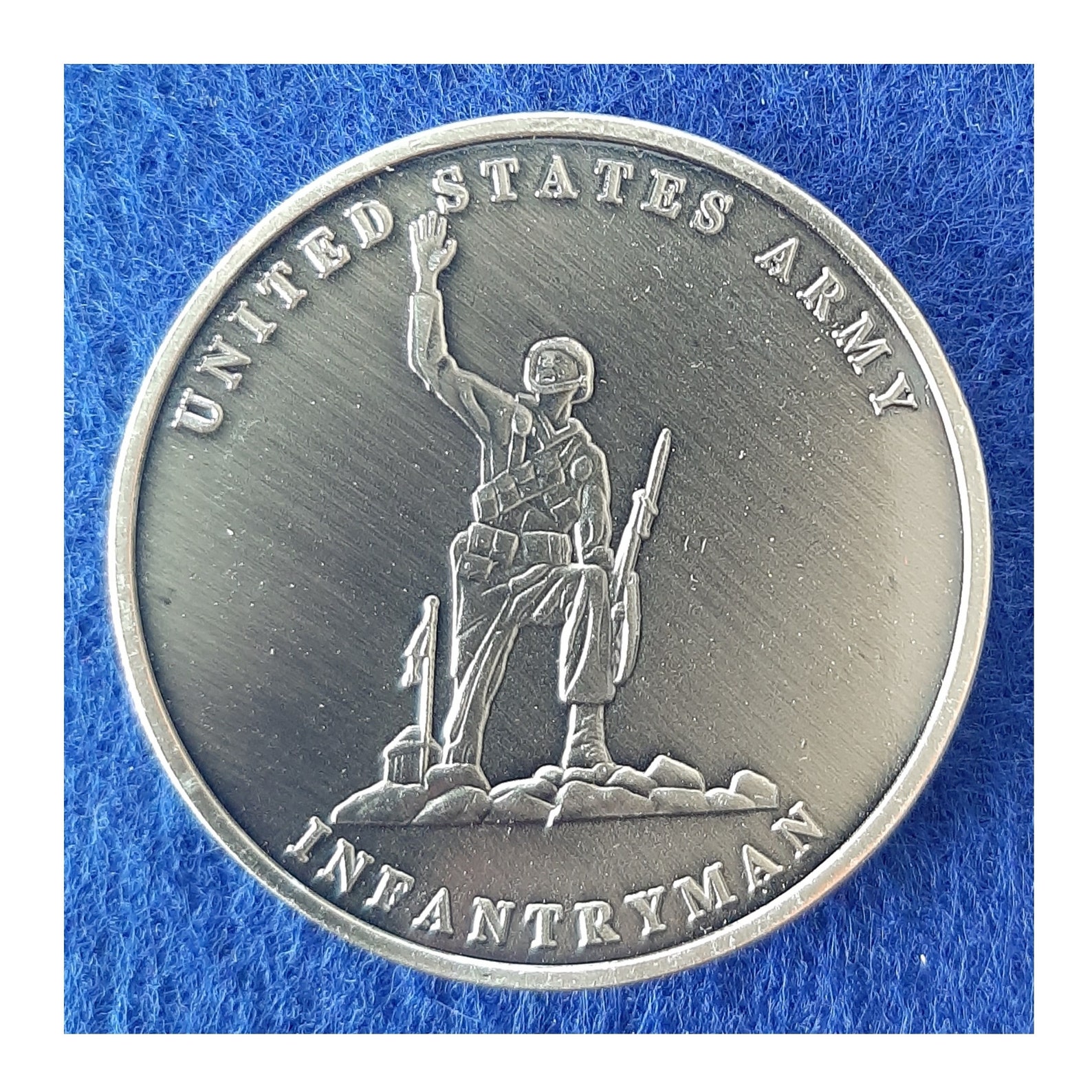 Challenge Coin: US Army Infantry Iron Mike ENGRAVABLE | Etsy